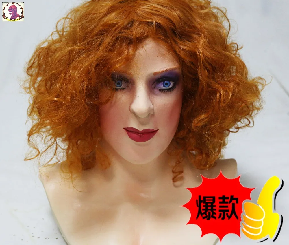 Female Latex Mask Fancy Dress Halloween Costume Masker Living Dolls ...