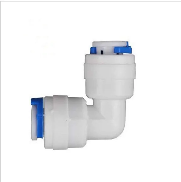 Elbow 1/4" OD Tube Quick Push Fitting Connection Aquarium RO Water ...