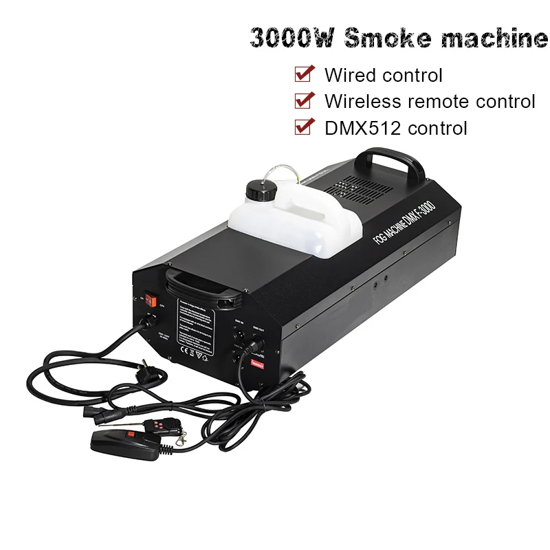 Wireless Remote Control 3000W Smoke Machine DJ DMX Stage Effect ...