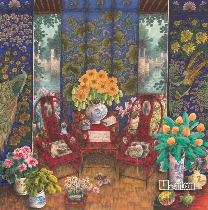 Canvas prints by Chinese artist Chinese style printing of flower wall ...