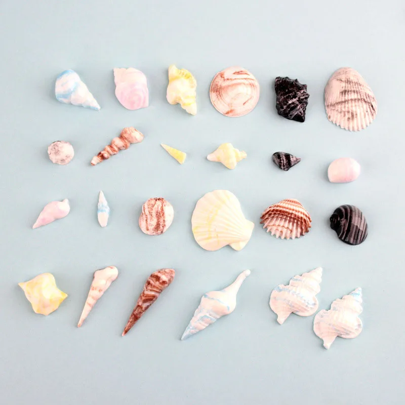 10pc Fake Conch Shell Resin Craft Miniature Decor Glass Ornament ...