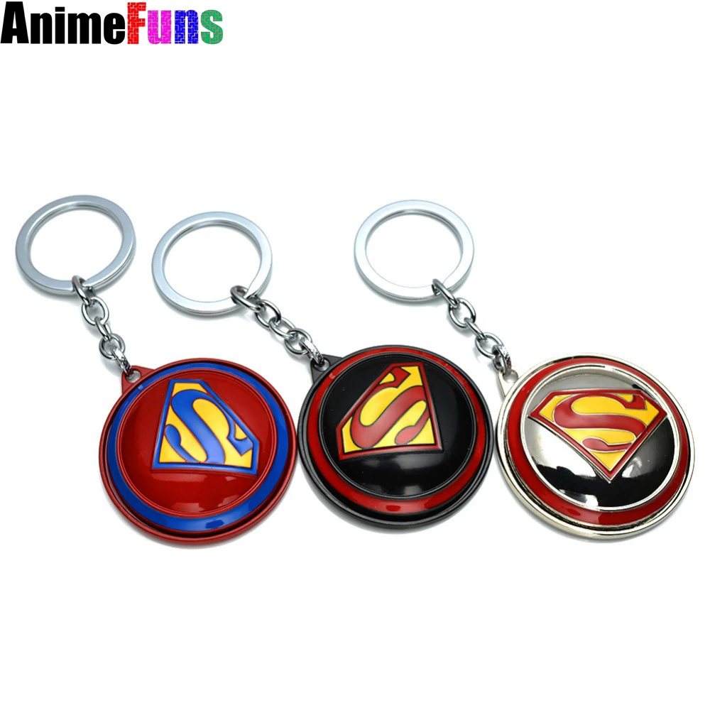 10pcs Round Shape Cartoon Superman Batman Keychain Superhero Keychain ...