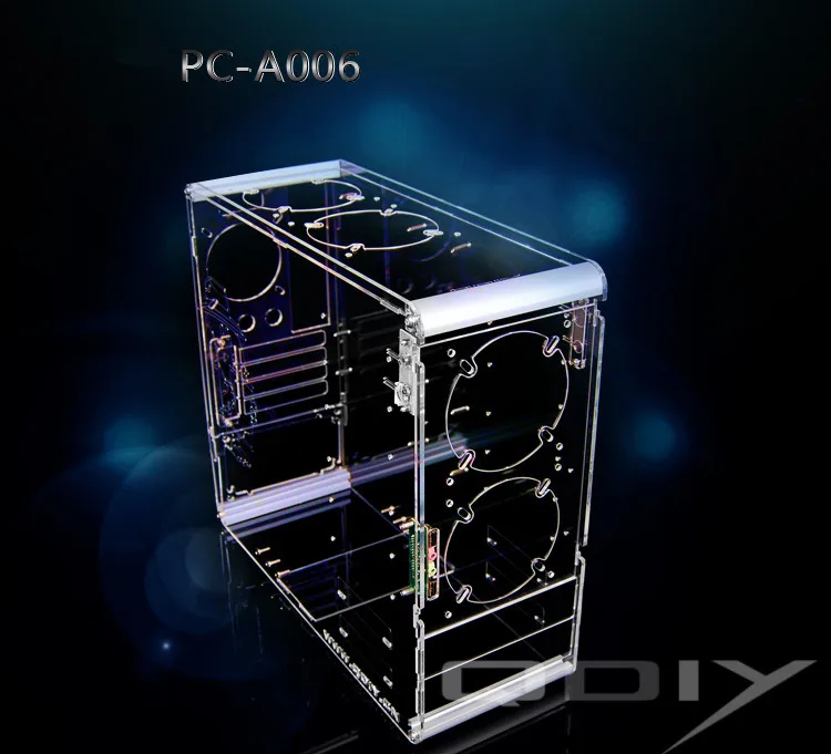 QDIY PC A006M Vertical Transparent Chassis Acrylic Personalized ...