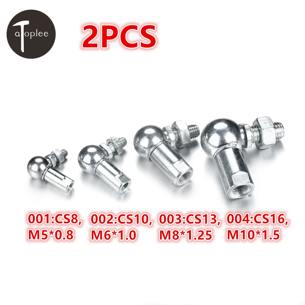 2PCS M5/M6/M8/M10 Flexible Ball Head End Bearing Right Hand 35# 40Cr ...