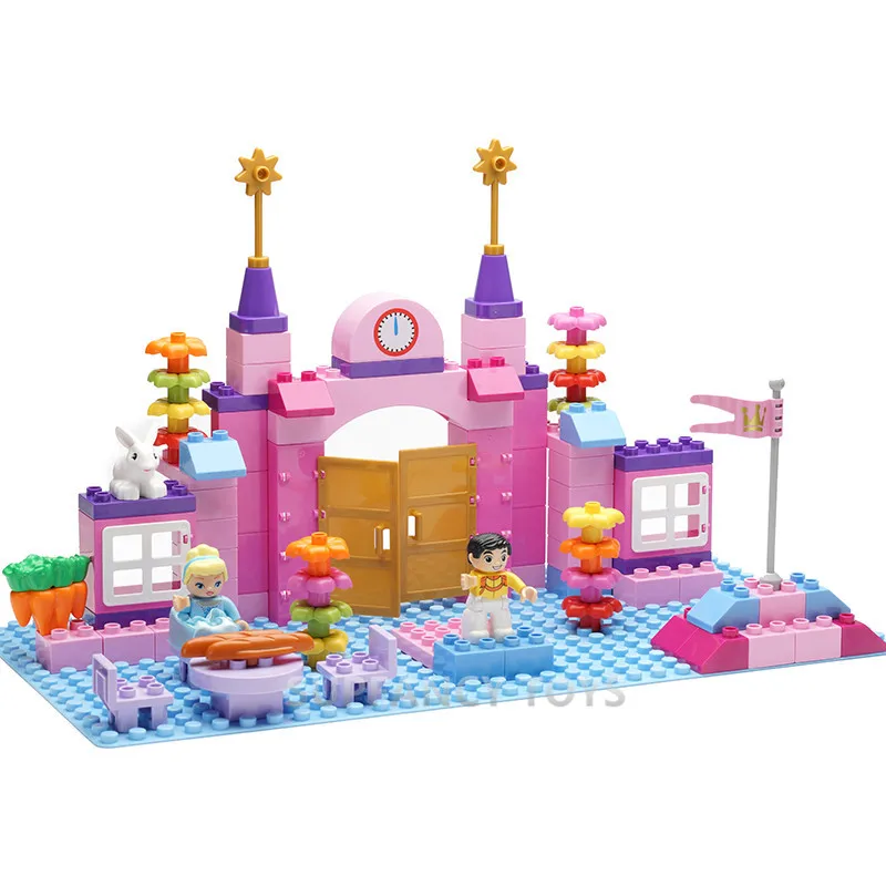 100Pcs Happy Princess Pink Castle Building Blocks Sets Romantic Happy ...