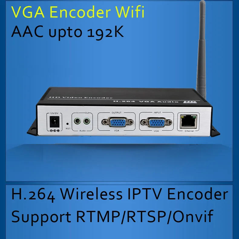 H.264 Wireless VGA Encoder for IPTV broadcasting Support RTMP and Onvif ...
