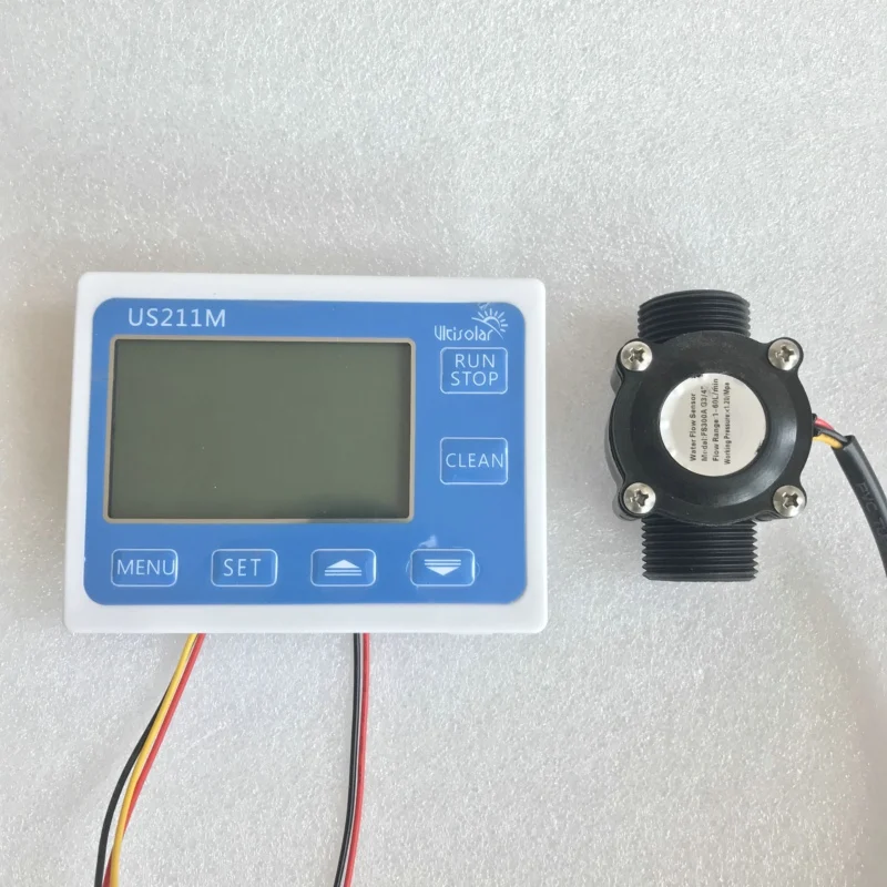 US211M Display with Ceramic Shaft FS300A PA66 Flow Meter Totalizer Flow ...