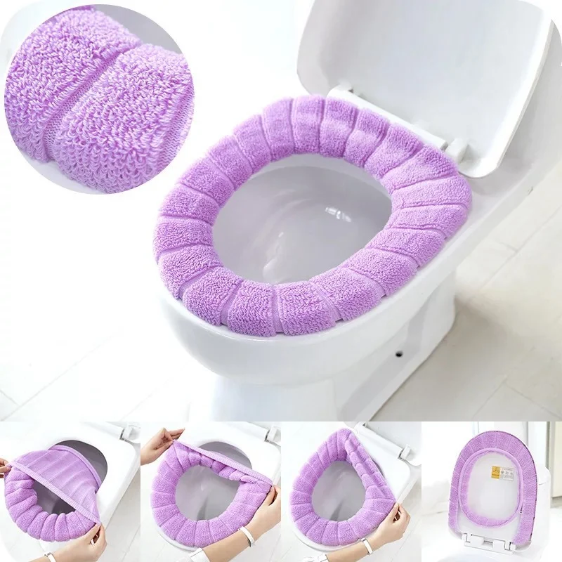Elastic Thick Toilet Seat Cover Washable WC Toilet Cover Bathroom ...
