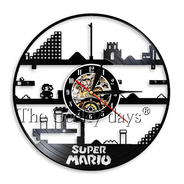 Aliexpress.com : Buy 1Piece Super Mario Game Wall Clock Vintage Vinyl ...