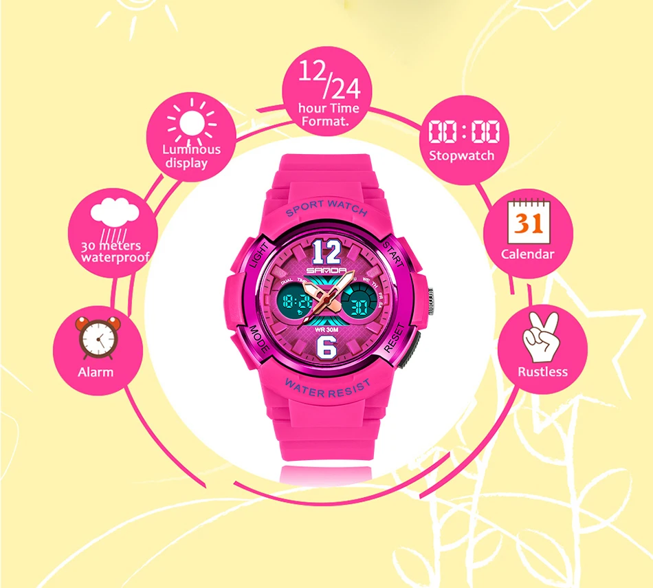 Ladies Sports Watch Waterproof – Gflashy