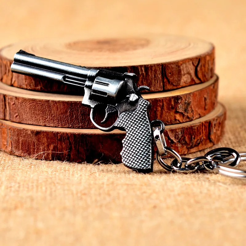 Revolver Gun Compact Gun Weapon Arms Model Alloy Men Keychain Key Chain ...