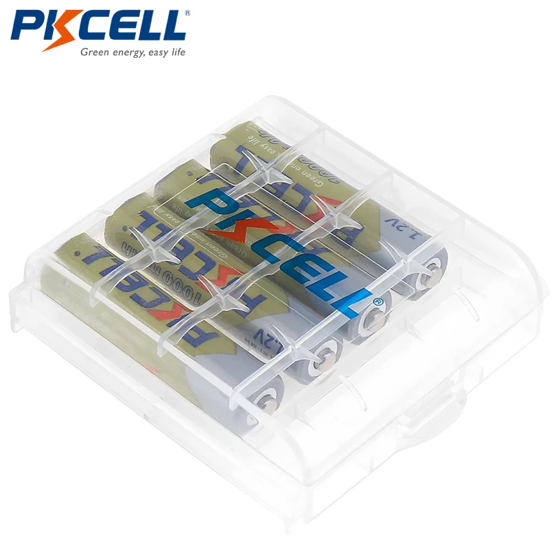 4 Pcs Pkcell Aaa Battery 1 2v 1000mah Ni Mh 3a 1 2 Volt Aaa
