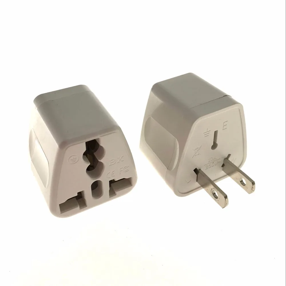 White-Electrical-Wall-Adapter-UK-US-EU-AU-to-USA-America-Japan-JP ...