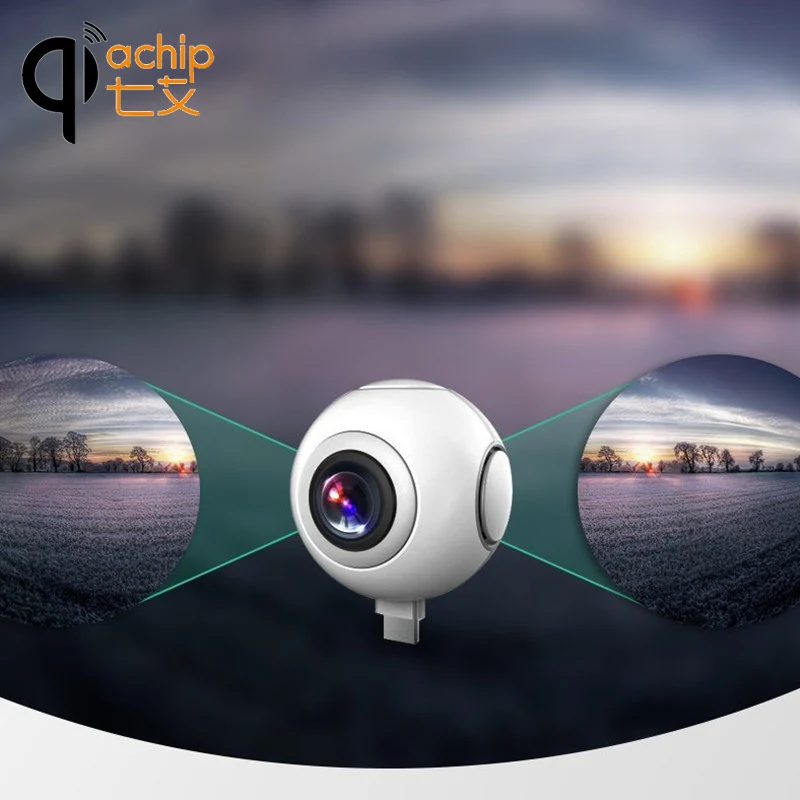 720 Degree Panoramic Camera HD 360 Video VR Cameras Dual Wide Angle ...