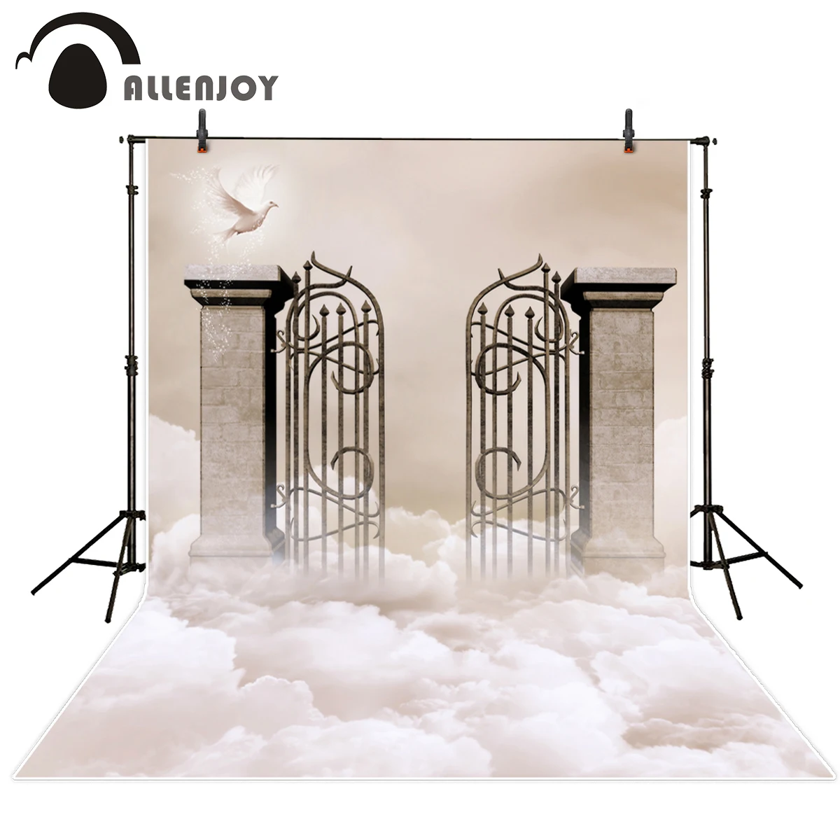 Allenjoy photography background Gate of heaven dove cloud background ...
