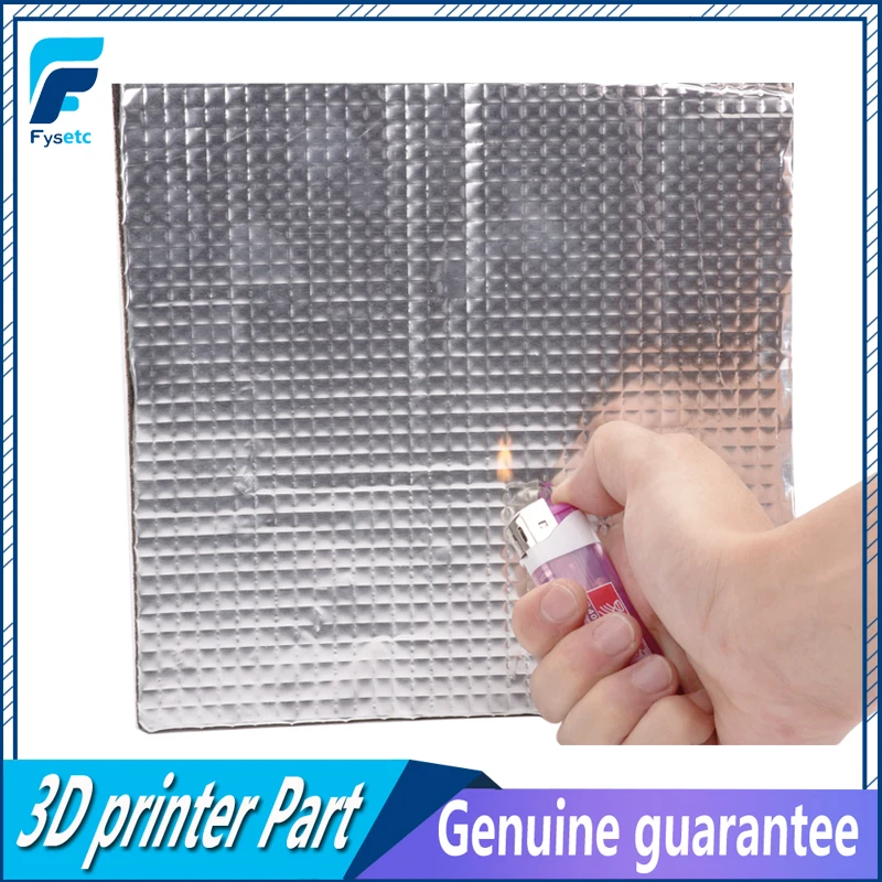 1pc 3d Printer Heat Insulation Cotton 300x300x10mm Foil Self-adhesive ...