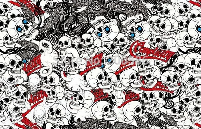 Skull Car Sticker Bomb Vinyl Wrap Stickerbomb Film Sheet Free Ship Size ...