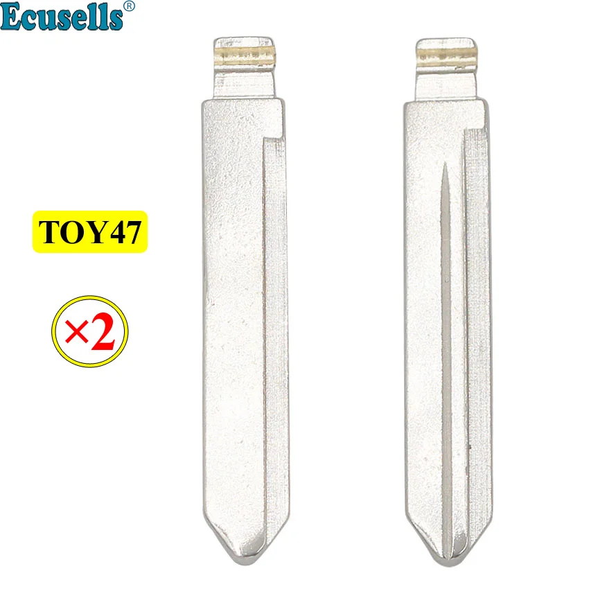 2pcs/lot Toy47 toy 47 uncut flip blank key blade for Toyota Corolla|Car ...