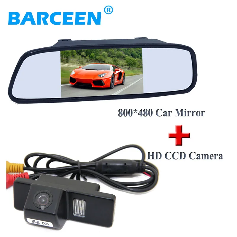5" Car Parking Mirror Monitor With Car Reversing Camera For Nissan ...
