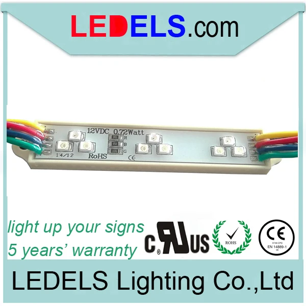 Módulo led rgb, 12v, 0,72 w, 5 años de garantía, resistente al agua ...