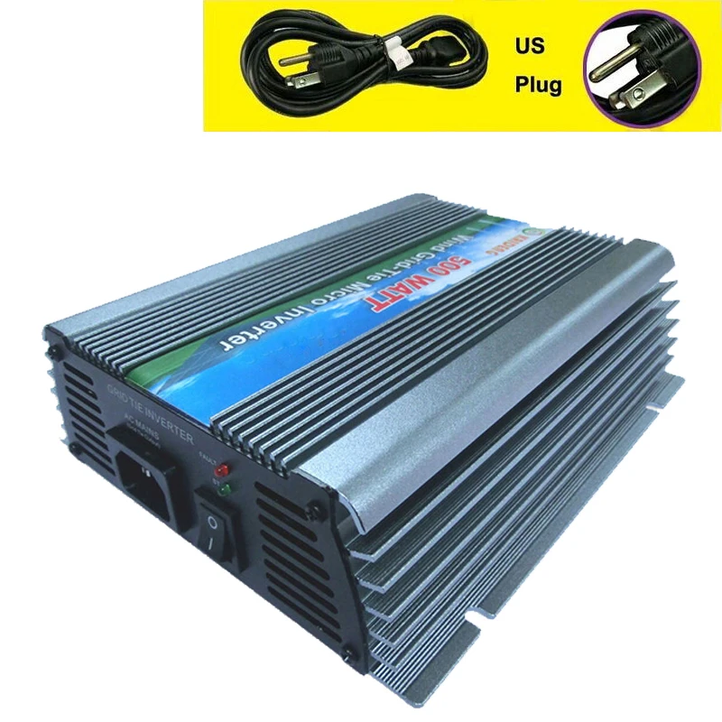 500W Inverter Grid Tie Inverter 500 Watt Solar Inverter 100V/110V/120V ...