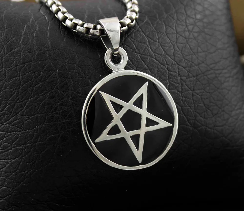 De acero inoxidable estrella invertida pentagrama estrella de cinco ...