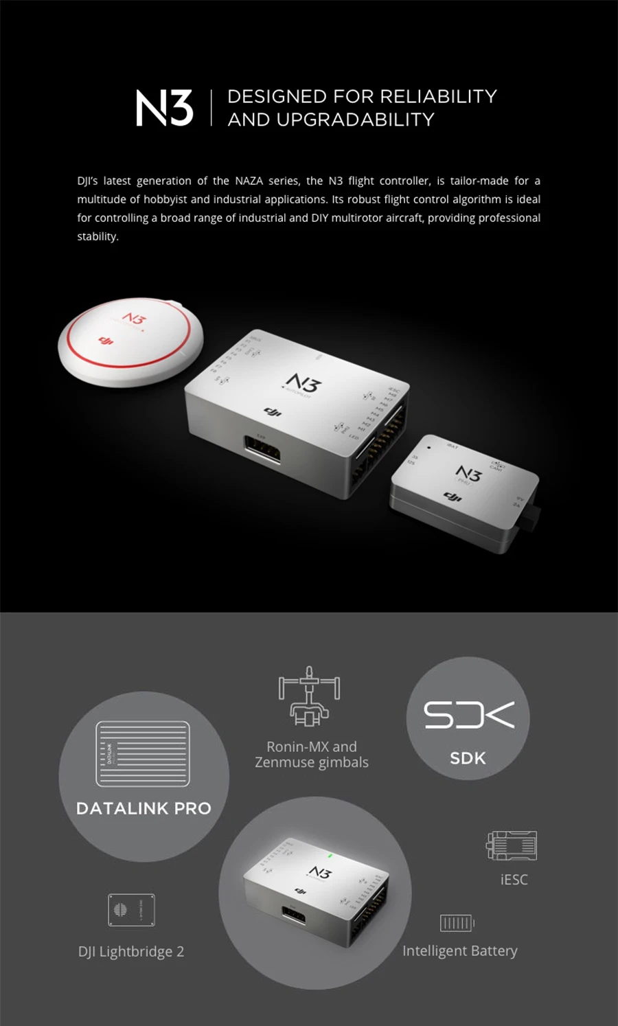 DJI N3 Naza серия управление полетом Лер двойной IMU избыточность спортивный режим Дрон ...