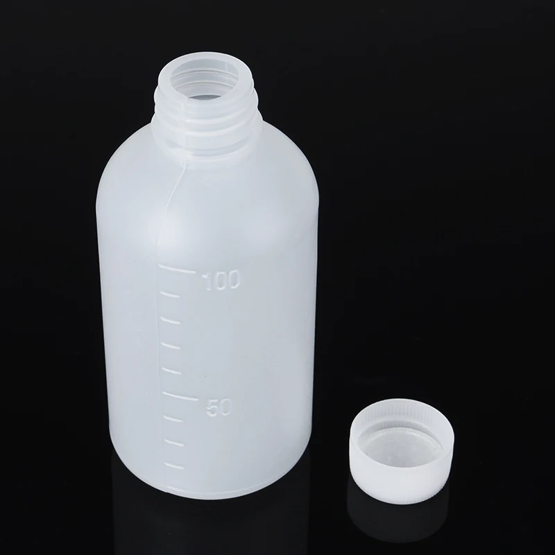 100ml Clear Plastic Laboratory chemistry Agent Bottle Sample Reagent ...