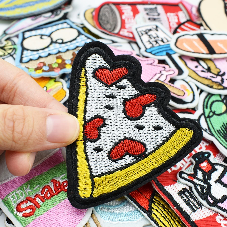 מוצר - Diy food and drink patches for clothing iron embroidered patch ...