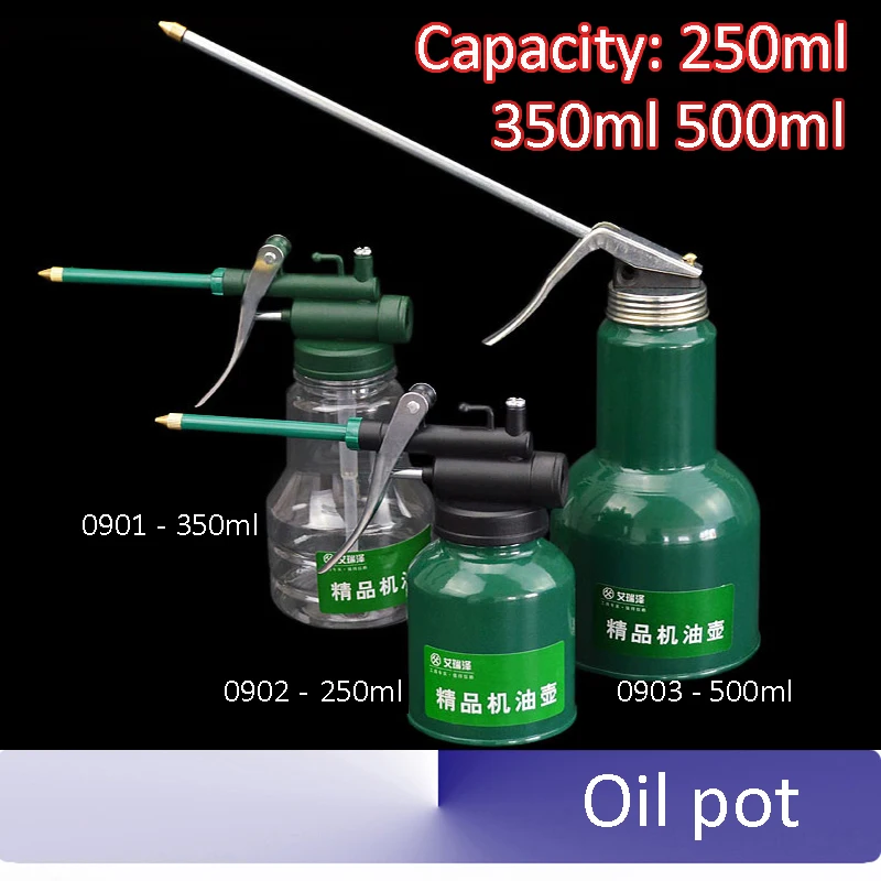 250ml 350ml 500ml Machine Oil Pot Long Mouth High Pressure Metal ...