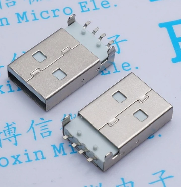 100pcs USB A style SMD USB plug male USB data interface USB type A male ...
