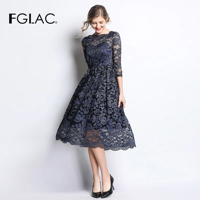 FGLAC Для женщин кружевное платье модные Повседневное Винтаж онлайн ...
