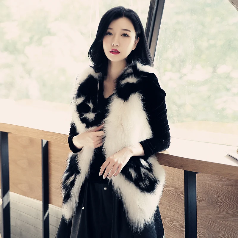 New 2018 Women Winter faux fur Sleeveless vest coats elegant women ...