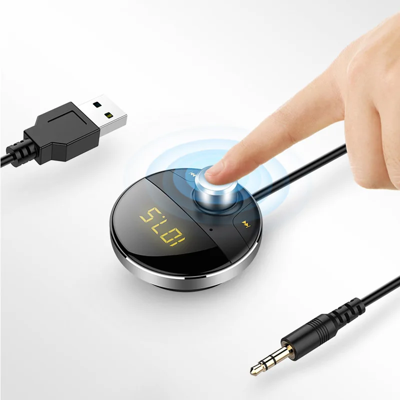 Jajabor Bluetooth автомобильный комплект громкой связи вызов AUX аудио автомобильный mp3-плеер ...