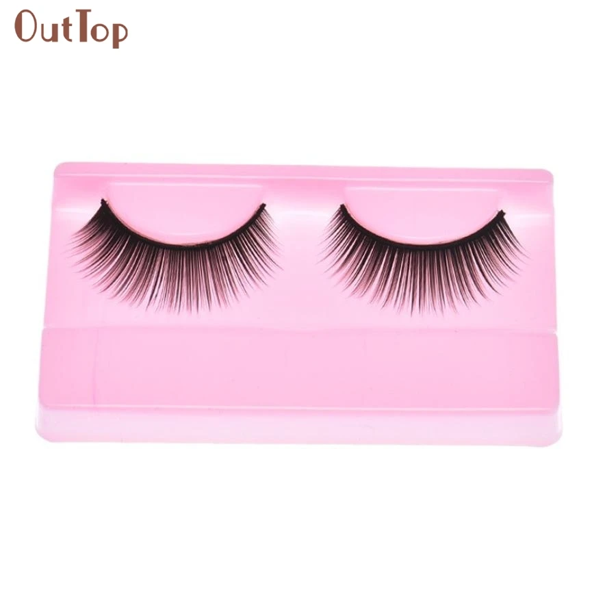 Beauty Gril Natural Beauty Dense A Pair False Eyelashes Natural Eye ...