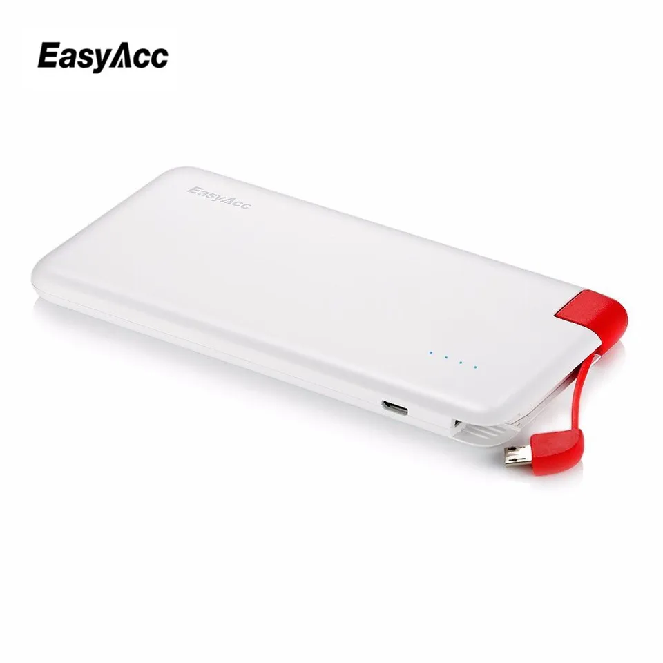 Easyacc 18650 Power Bank 4000mAh Ultra Slim Built in Micro USB Portable ...