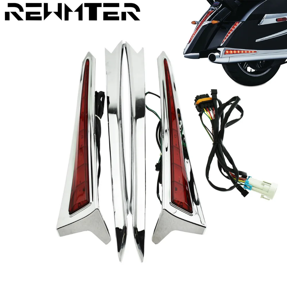 Motorcycle Hard Stretched Side Panel Saddlebag Extensions Saddle Bag ...