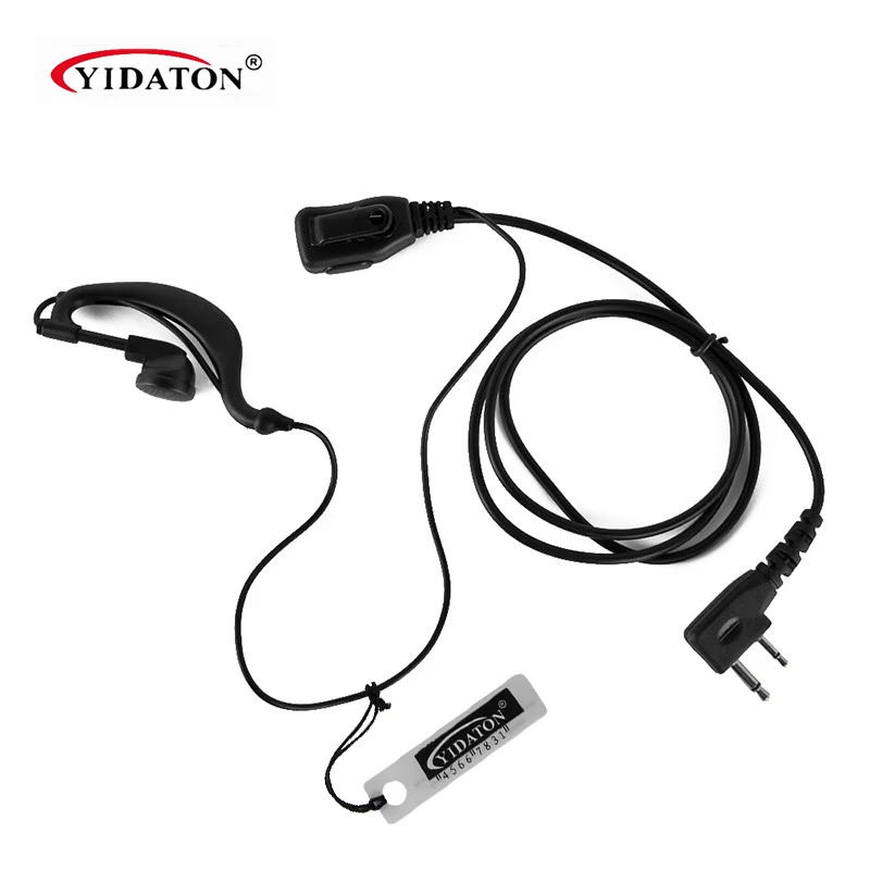 New Ear Hook Lapel PTT Earphone Speaker L Plug For Icom IC F3 IC F4 IC ...
