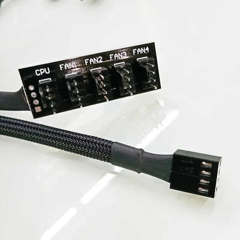 395cm 1 ~ 5 4 핀 Molex Tx4 Pwm Cpu 쿨러 케이스섀시 냉각 팬 전원 케이블 허브 분배기 어댑터