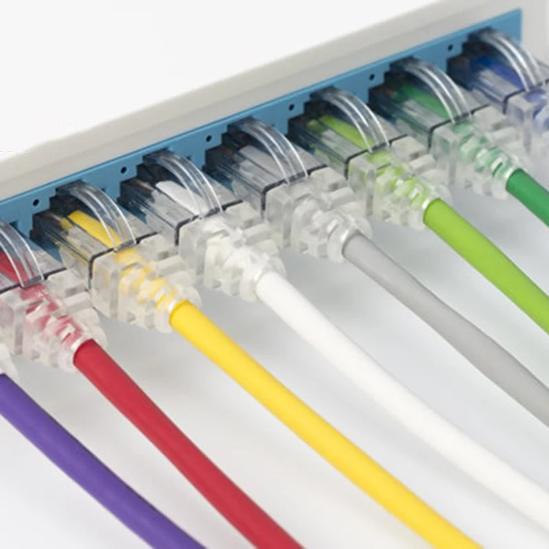 9 Colors Cat6 Mini Patch Cable 28AWG RJ45 Cat 6 Connectors with Clear ...