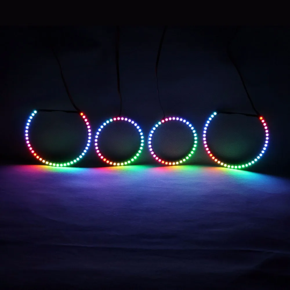 RGBW-Angel-Eyes-Revolving-Lights-DRL-LED-Rolling-Light-Multi-Color ...