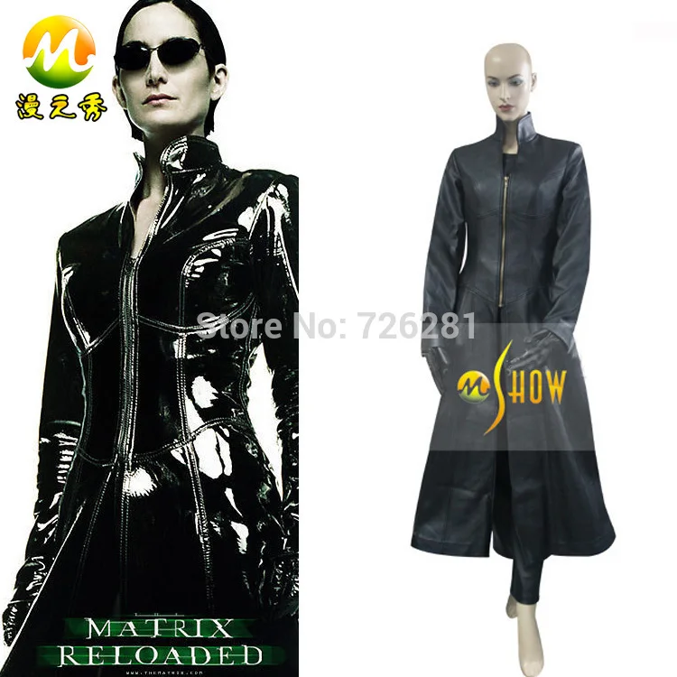 The Matrix Trinity Cosplay Costumes Adult Women Black Full Sleeves ...