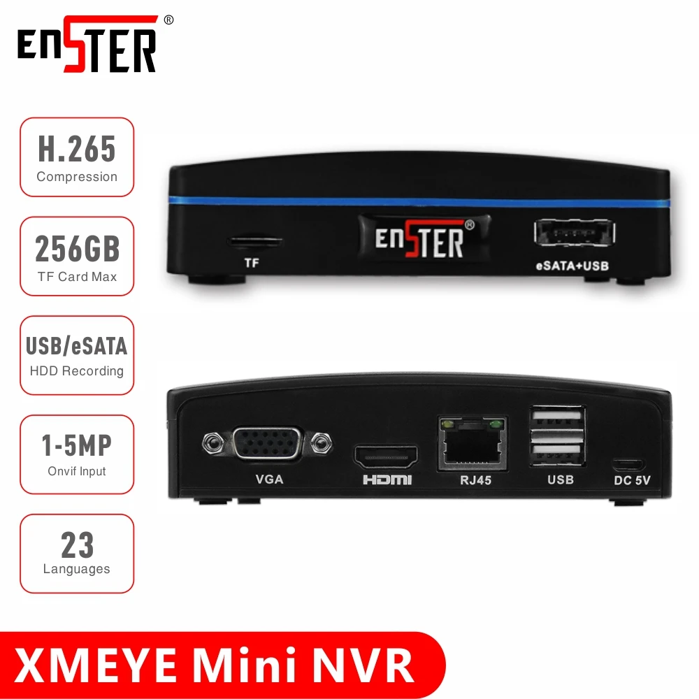 ENSTER Portable Super Mini NVR 16CH 5MP 8CH 4MP 4CH 5MP Onvif Recorder ...