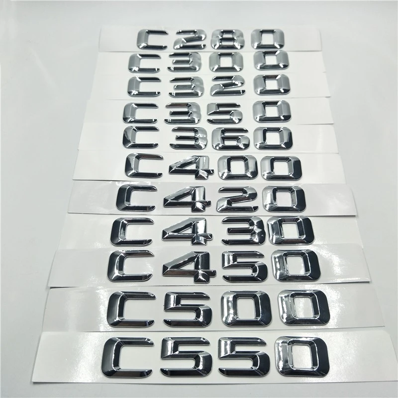 Rear Trunk Lid Logo Emblem Number Letters For Mercedes Benz C Class ...