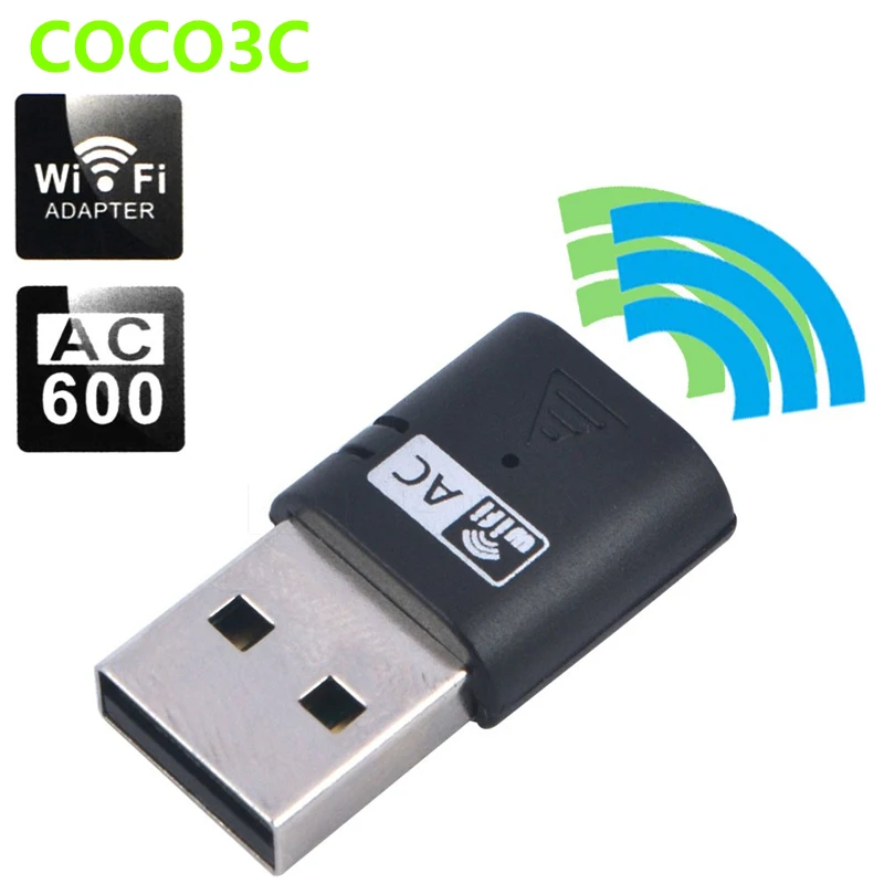 AC 600Mbps WIFI Dual Band Dongle AC600M USB Wi Fi Adapter 2.4G+5GHz Wi ...