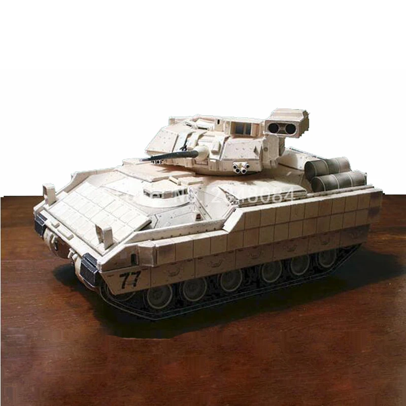 World of Tanks 3D Paper Model Bradley M2A2 1:43 Puzzle Papercraft DIY ...