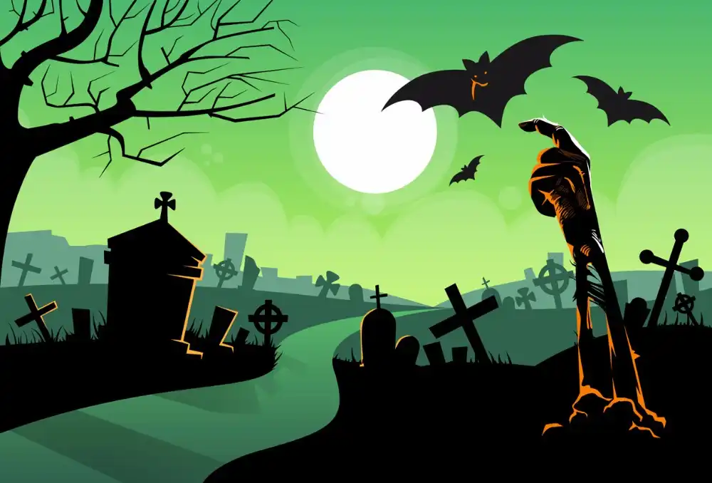 Halloween Slide Green Wallpaper