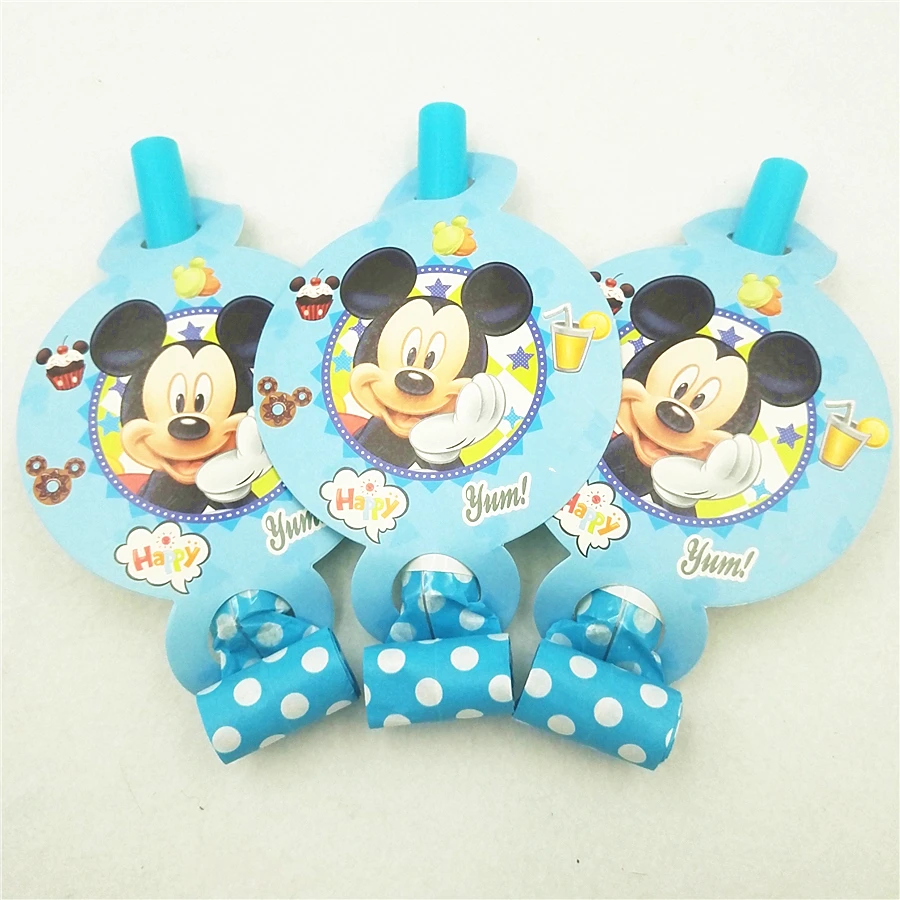 6pcs/set Mickey Mouse Party Supplies Noise Maker/Blowout Cartoon Theme ...