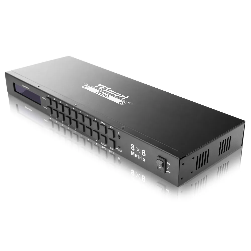 TESmart Rack Mount Ultra HD 4K HDMI 8X8 Matrix Switcher Supports 4Kx2K ...