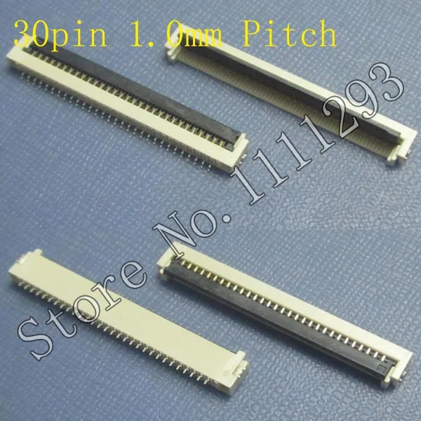 10pcs/lot FPC FFC flat cable connector socket 30pin 1.0mm Pitch for ...